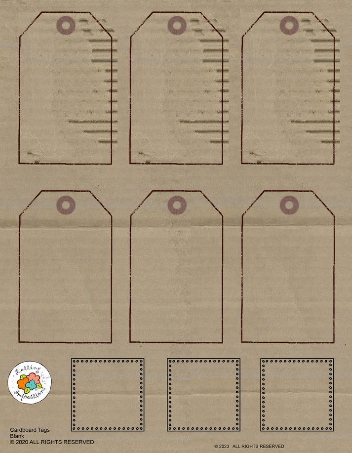 Cardboard Tags - Black Frame – Lasting Impressions for Paper